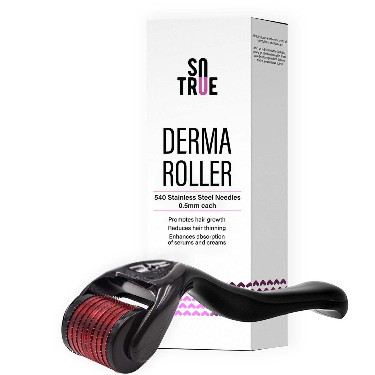 Derma Roller | 540 0.5mm Titanium Micro Needles | Sotrue