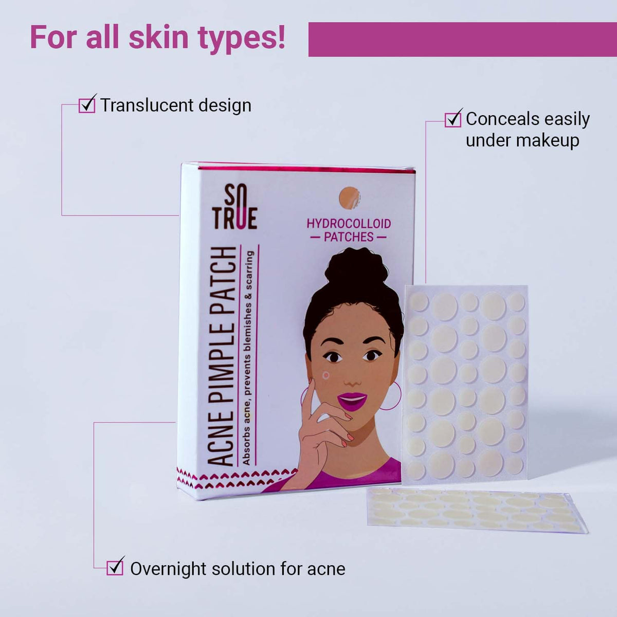 Acne Pimple Patches for Face with Nose Cleansing Strips | Sotrue