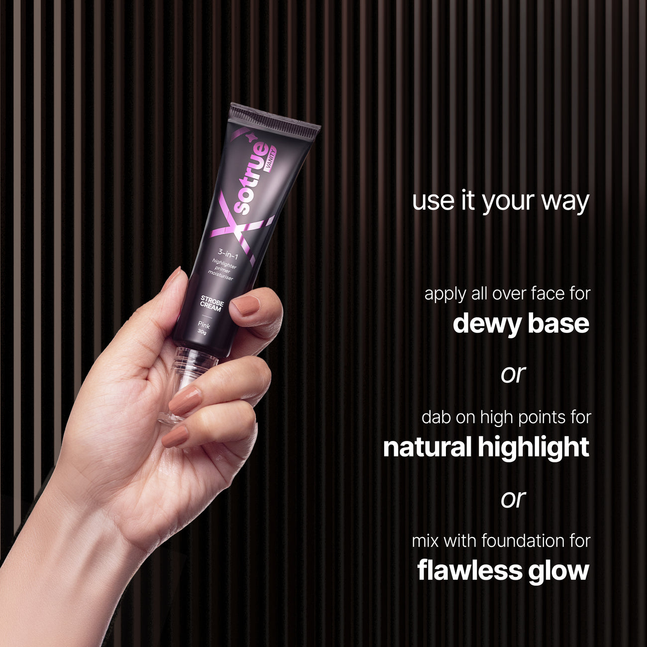 Celebrity-Like Glow Pink Strobe Cream | Blush Glow Finish | Sotrue