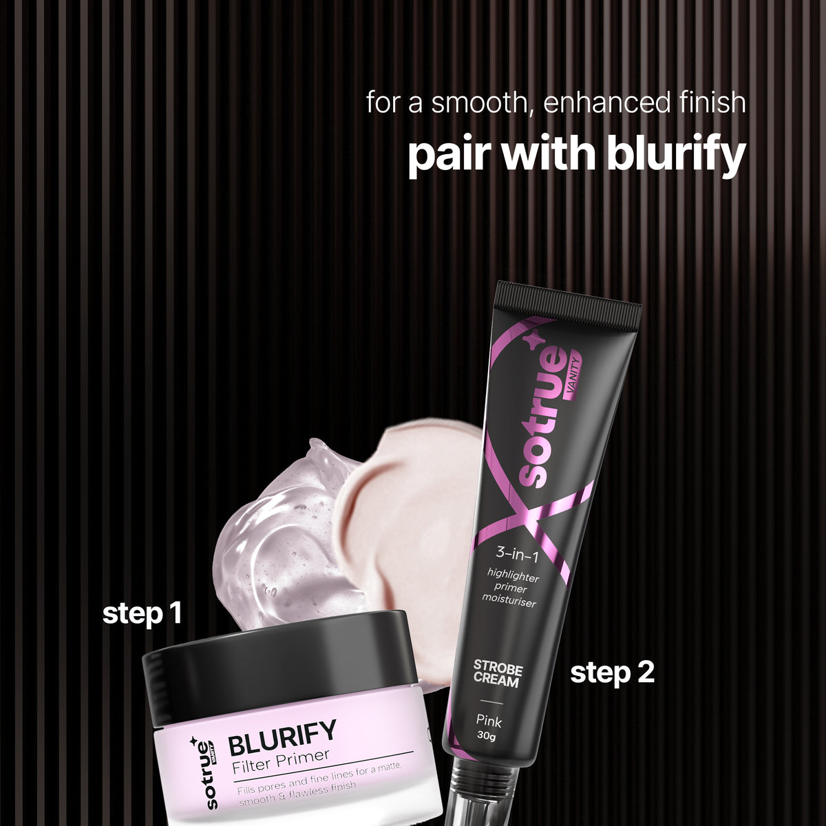 Celebrity-Like Glow Pink Strobe Cream | Blush Glow Finish | Sotrue